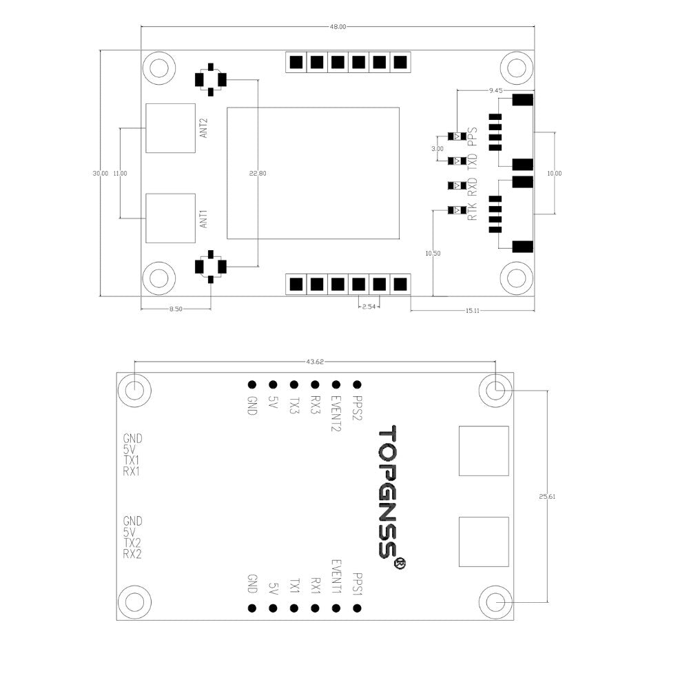 Um982 Module High Precision Heading Gnss Board Rtk Differential Direct