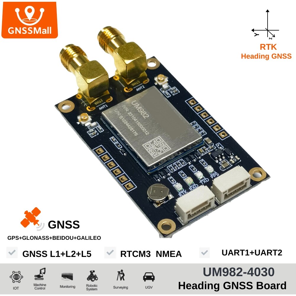 New UM982 module High-precision heading GNSS board RTK differential Direction finding UAV GPS ...