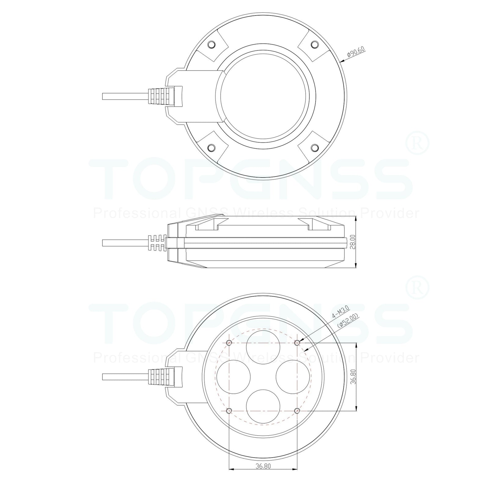 TOPGNSS GN906R GN908 RTD high-precision meter-level GNSS receiver modu ...